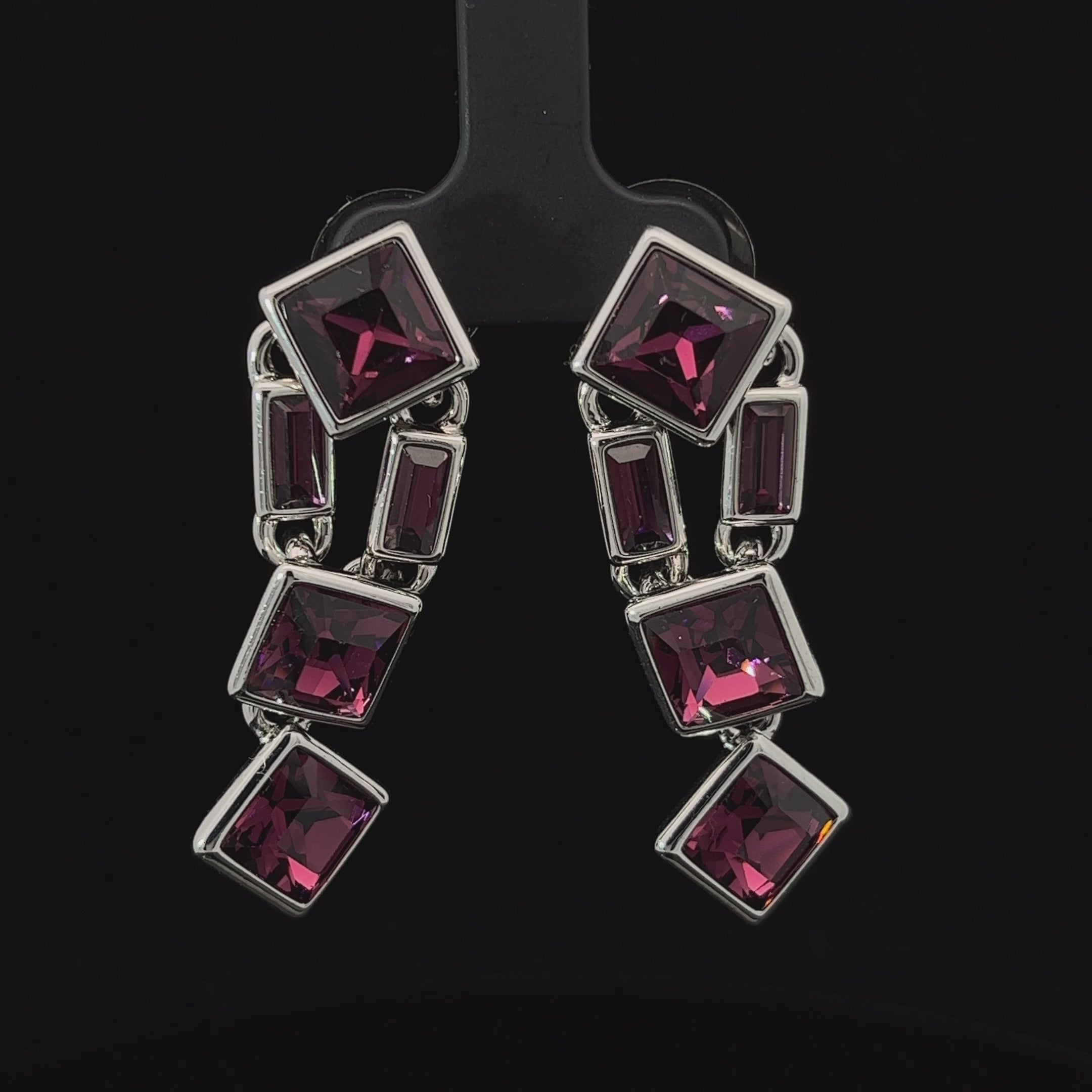 SIMON HARRISON Contemporary Claudette Crystal Drop Earrings - by Simon ...