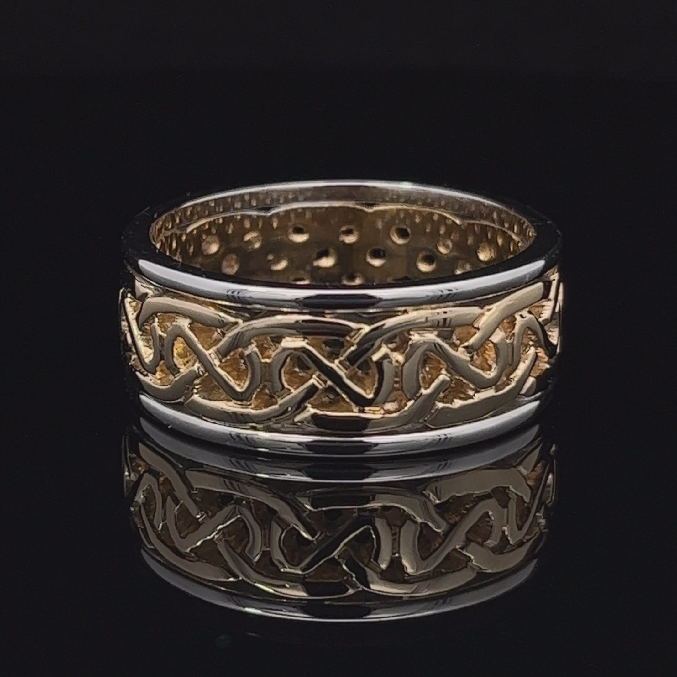 Mens Handmade 14k Yellow Gold Celtic Knot Irish Wedding Ring – DESIGNYARD