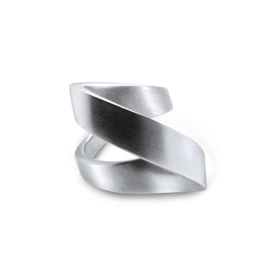 Angela Hübel Contemporary Sterling Silver Loop Statement Ring – DESIGNYARD