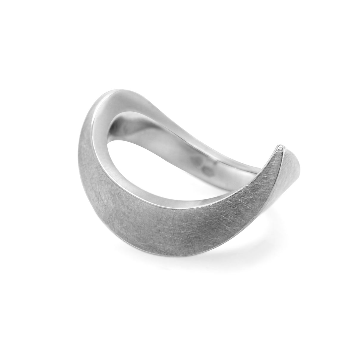 14k White Gold Arc Ring – DESIGNYARD