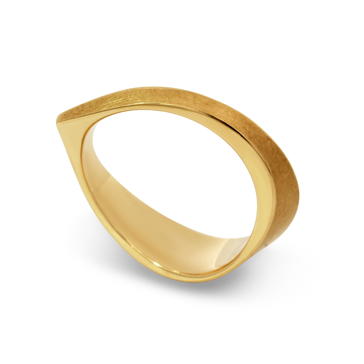 Cardillac Contemporary 14k Yellow Gold Sweep Statement Ring – DESIGNYARD