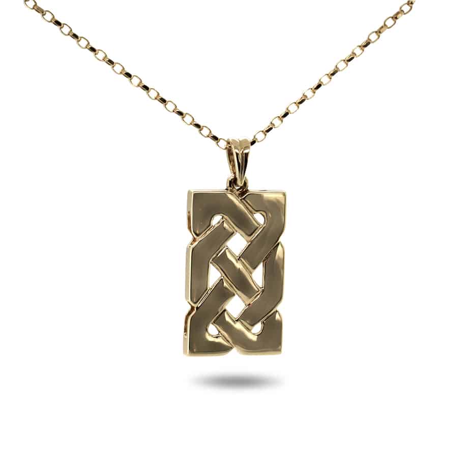 Irish Made Elegant 10k Yellow Gold Celtic Knot Ingot Pendant – DESIGNYARD